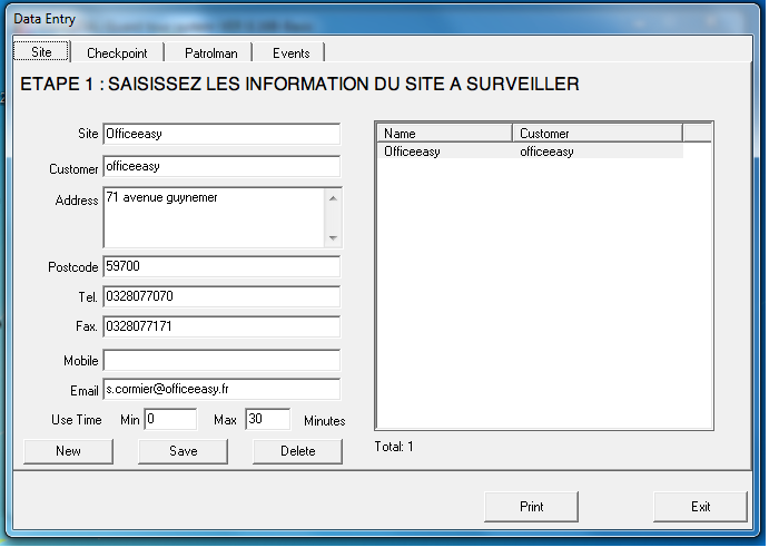 ContrÃ´leur de ronde RFID XT480 - Rondier - OEROND1